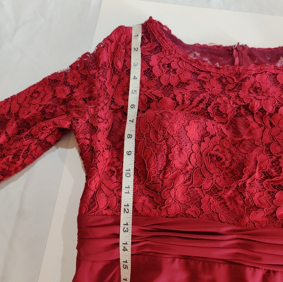 Cindy Collection | Dresses | Cindy Collection Burgundy Lace Sleeve ...
